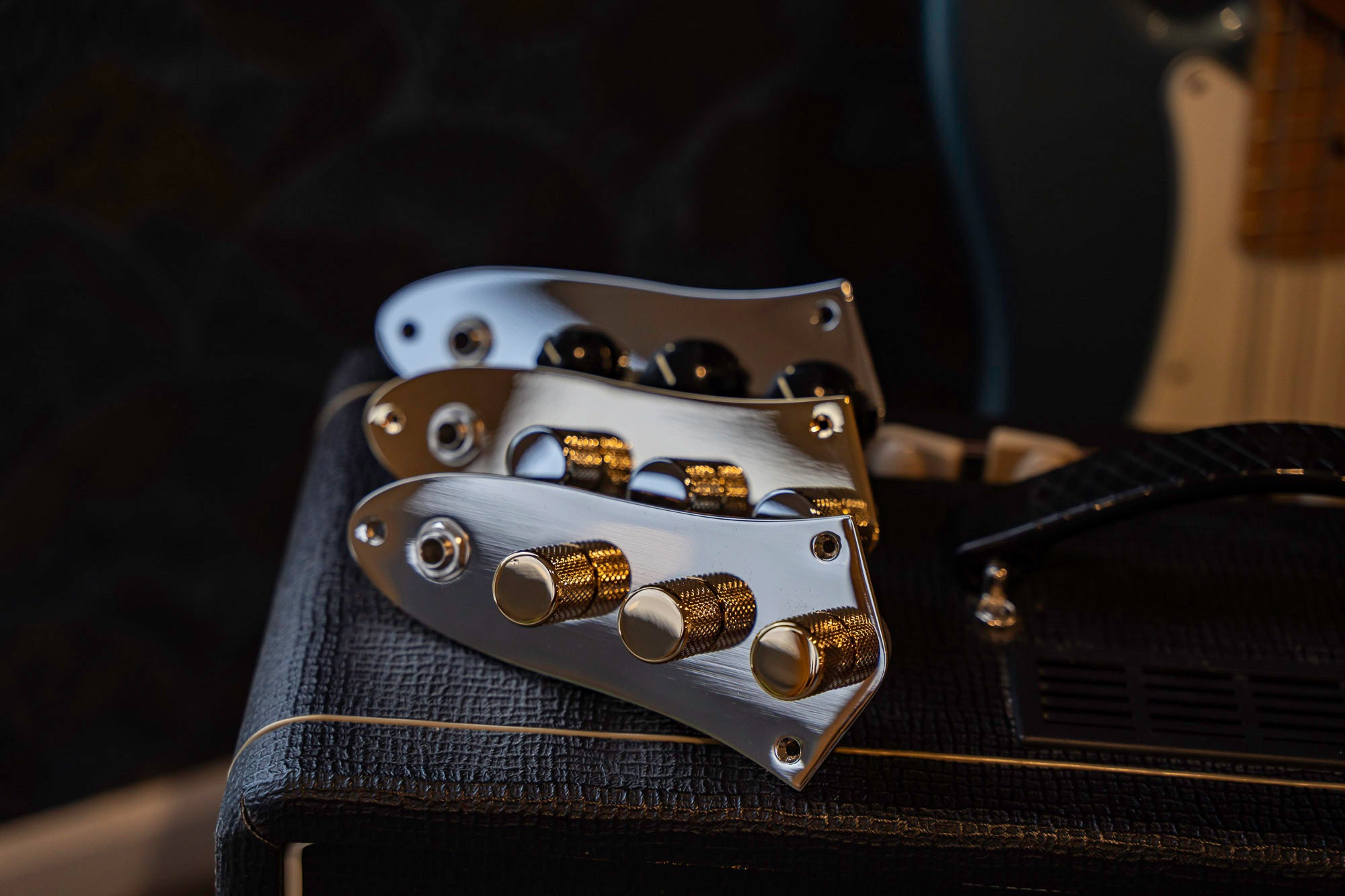 Custom Loaded Jazz Bass® Control Plate | Built by ObsidianWire